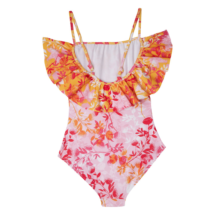 GIRL'S ONE PIECE RUFFLED BOTANICAL MIX – Marie Raxevsky | Beach Couture